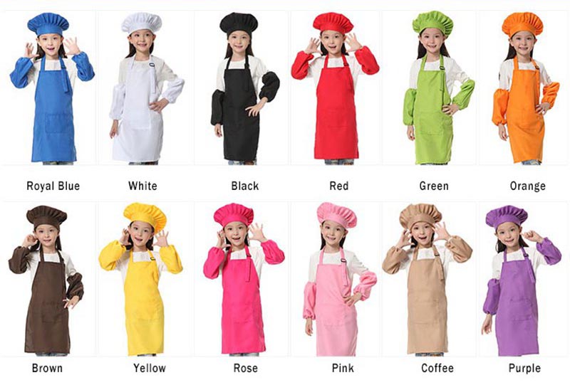 Custom kids aprons with logo printing